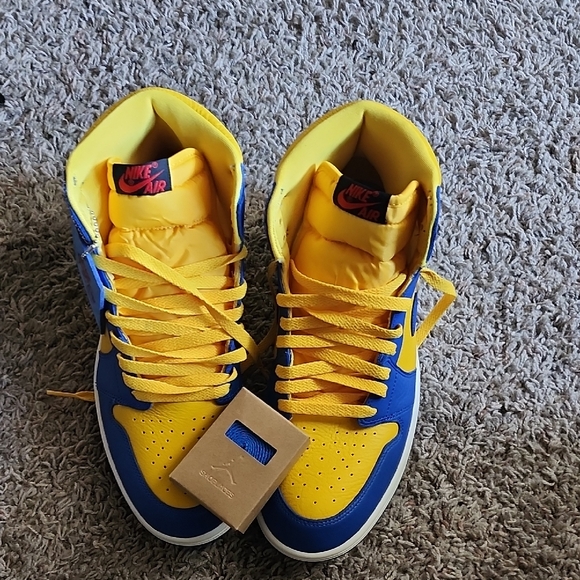 Nike | Shoes | Nike Blue And Yellow Athletic Shoes | Poshmark